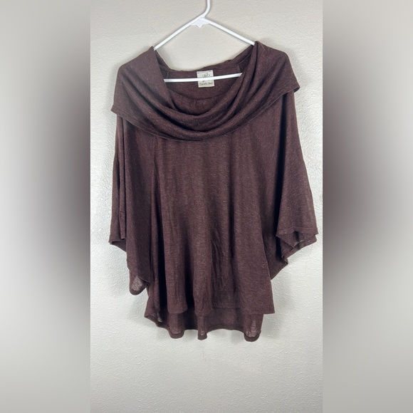 Double Zero | Tops | Double Zero M Womans Brown Cowl Neck Angle Wing ...